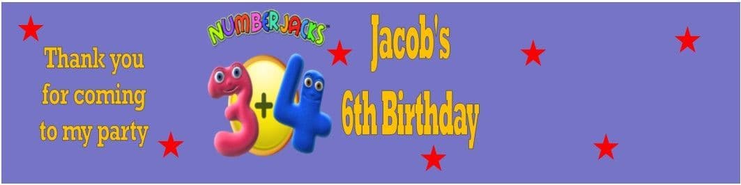 Numberjacks Bottle Label Wrapper