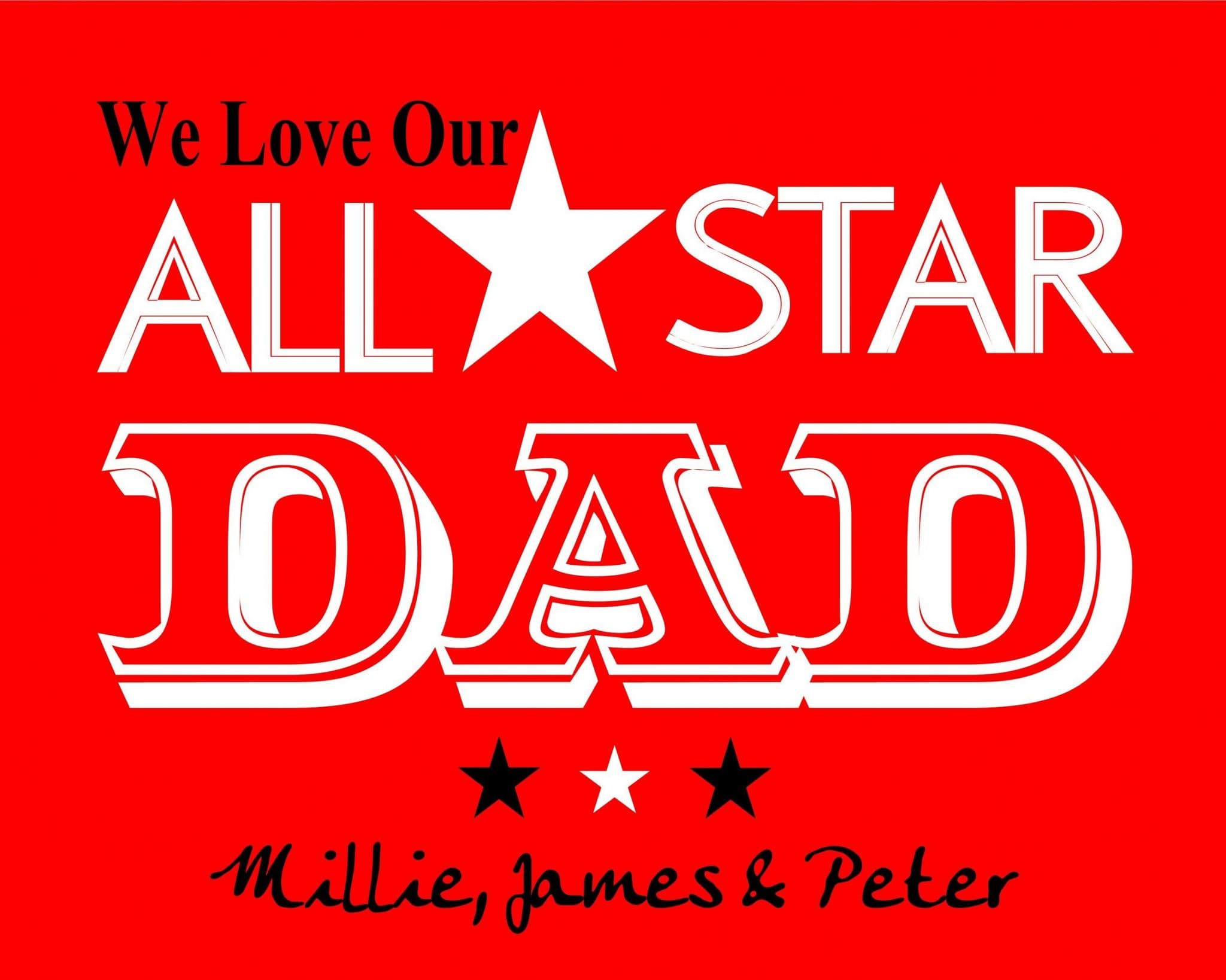 Personalised All Star Dad Print