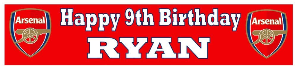 Personalised Arsenal FC Banner