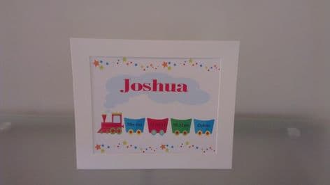 Personalised Baby Boy Birth Statistics Print