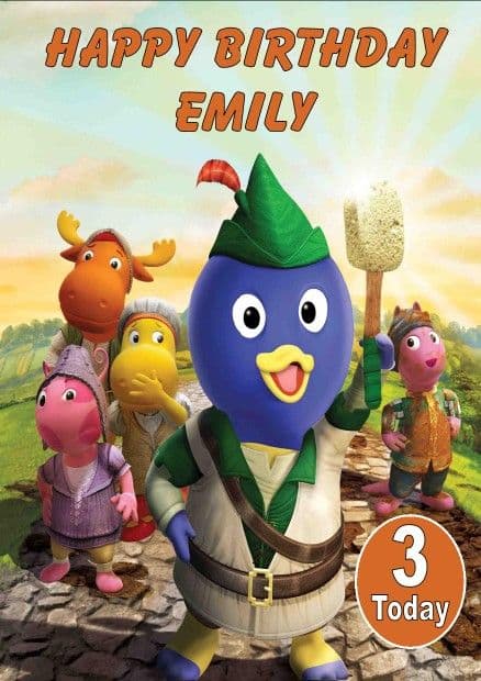 Personalised Backyardigans Birthday Card