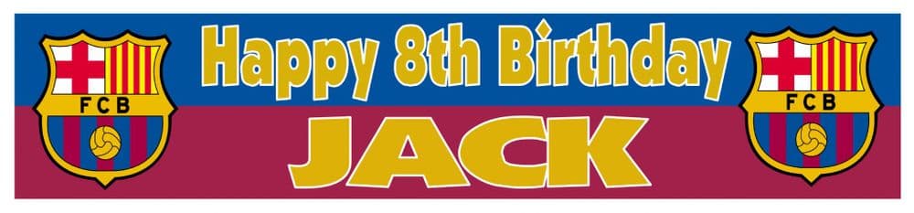 Personalised Barcelona FC Banner