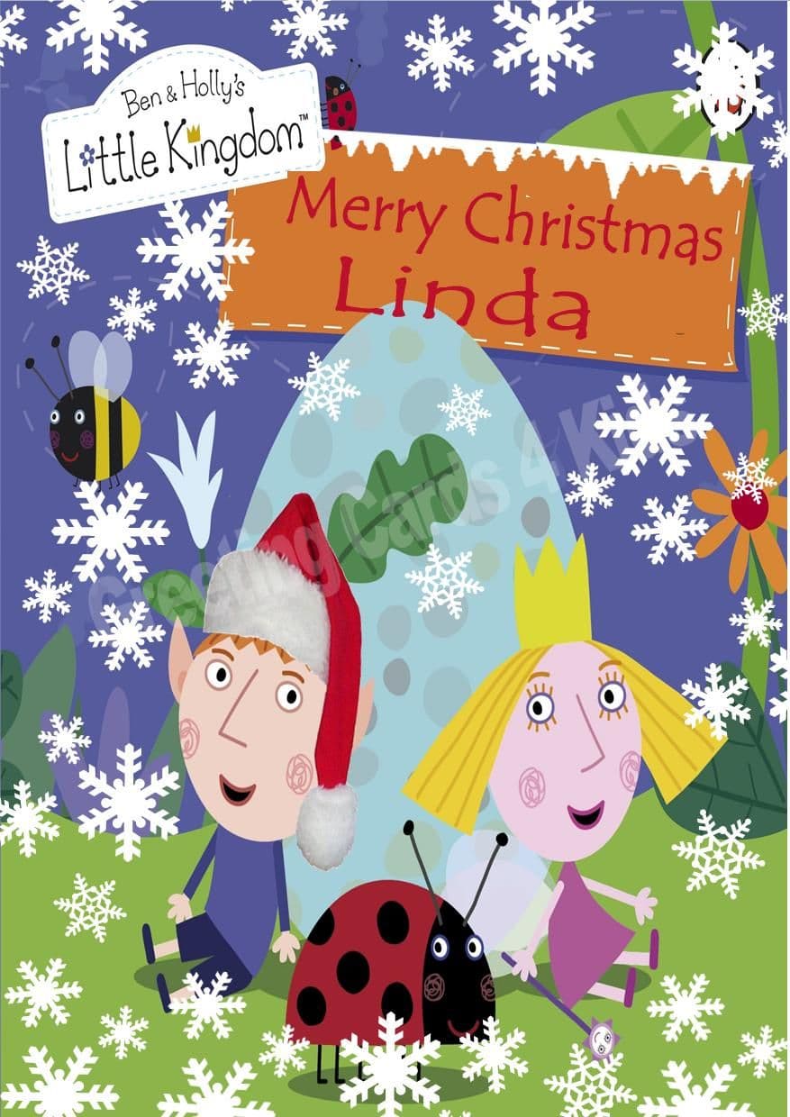 Personalised Ben & Holly Christmas Card