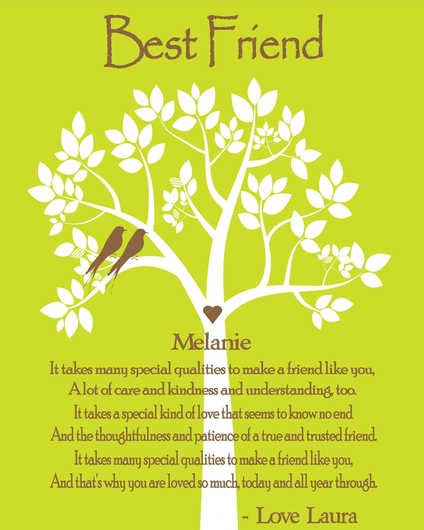 Personalised Best Friend Print