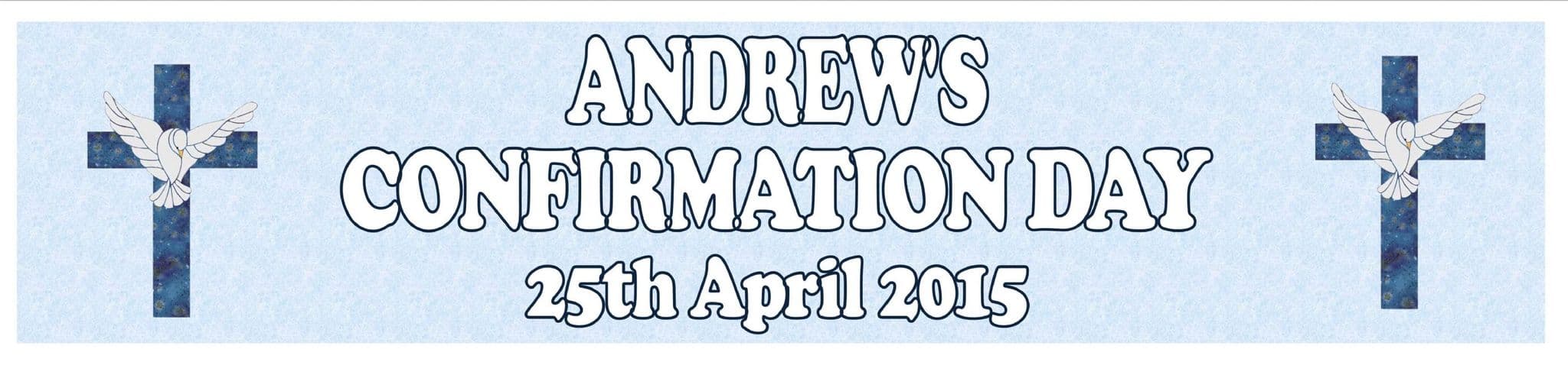 Personalised Boy Confirmation Banner Design 2