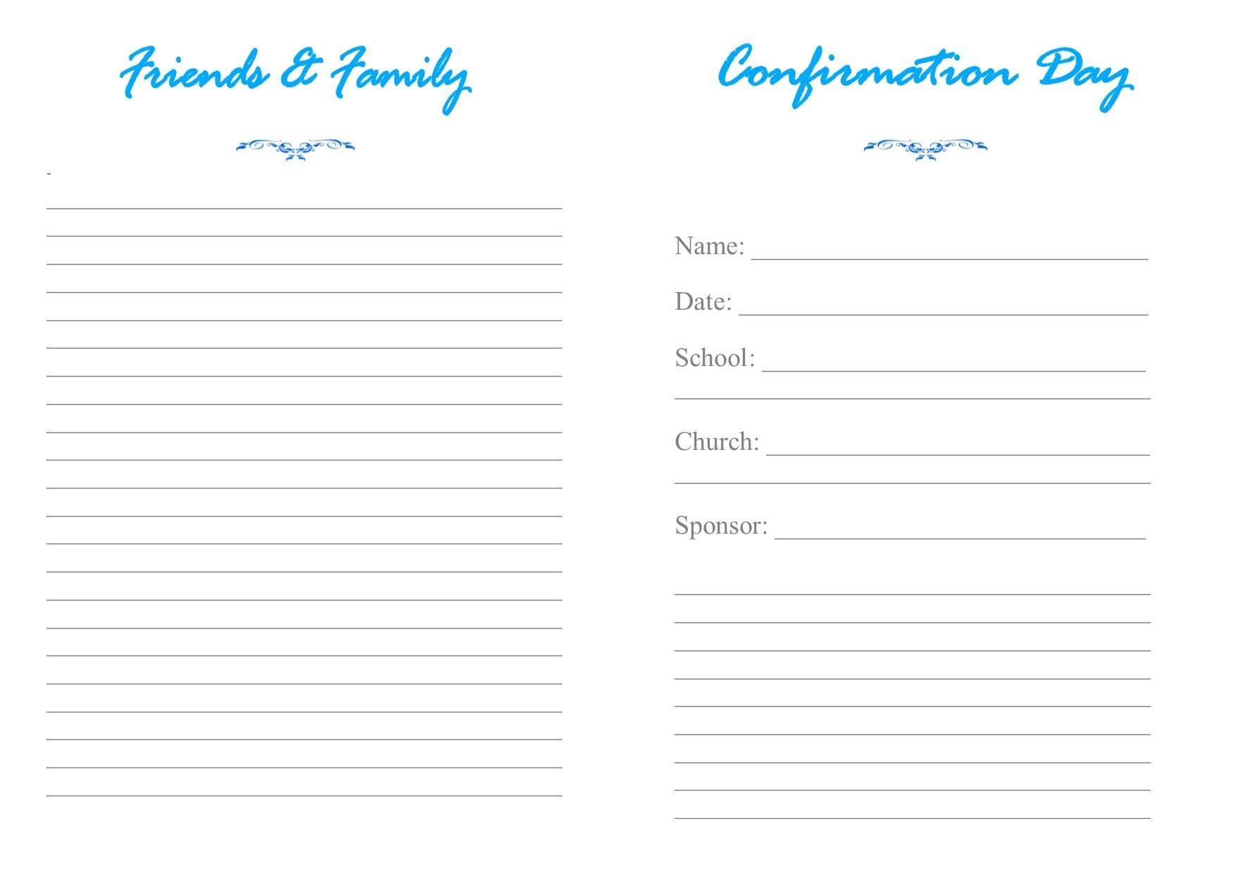 Personalised Boy or Girl Confirmation Guest Booklet