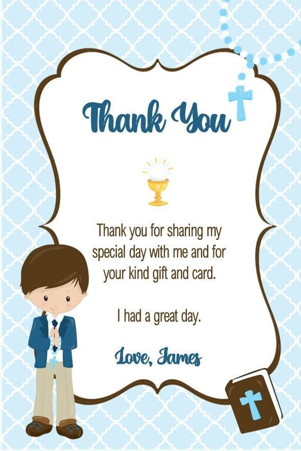 Personalised Boy Thank You Cards (2)
