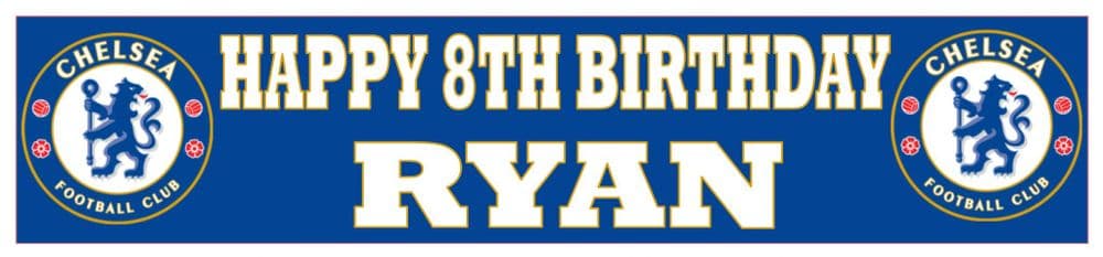 Personalised Chelsea FC Banner