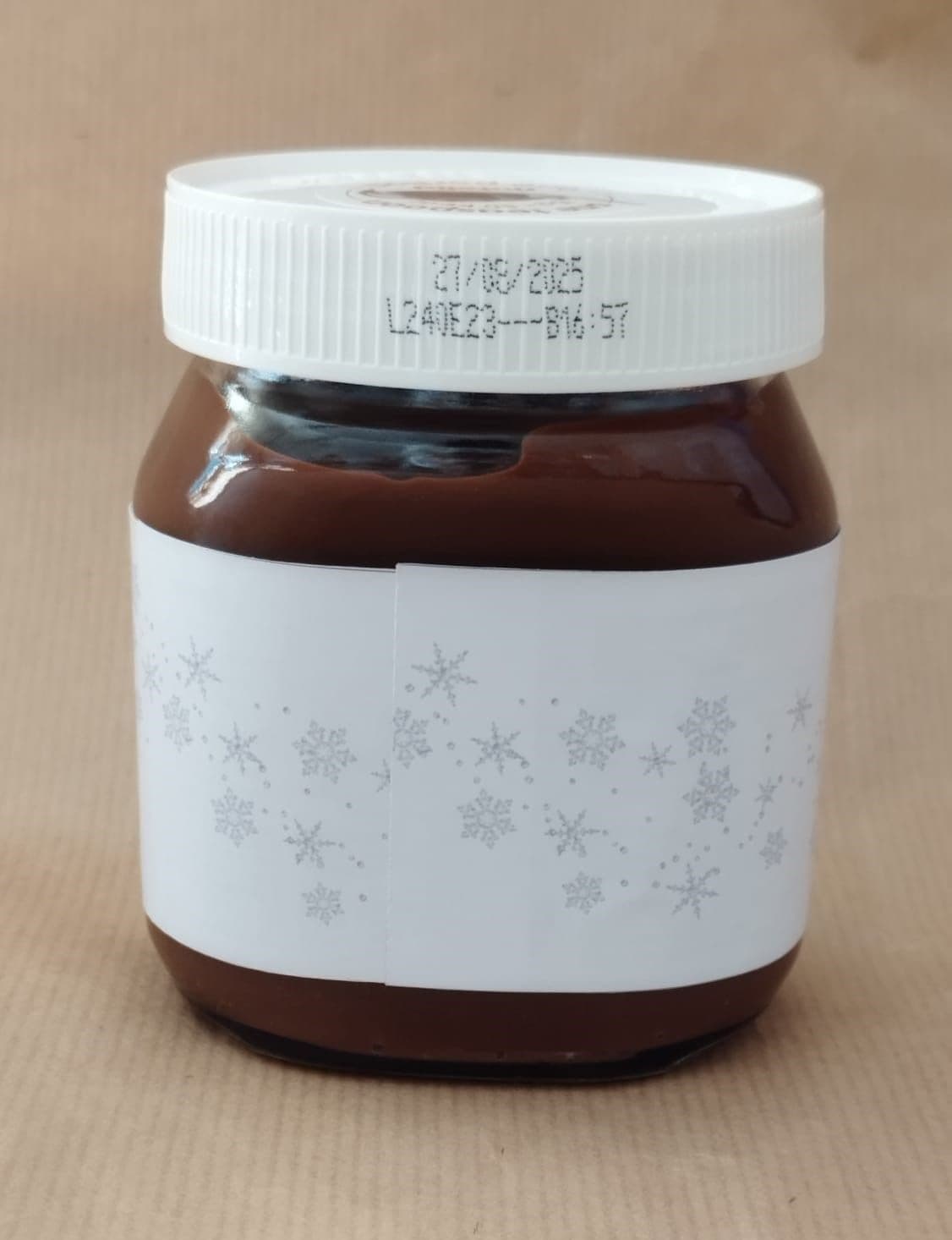 Personalised Christmas Theme Nutella Jar Label