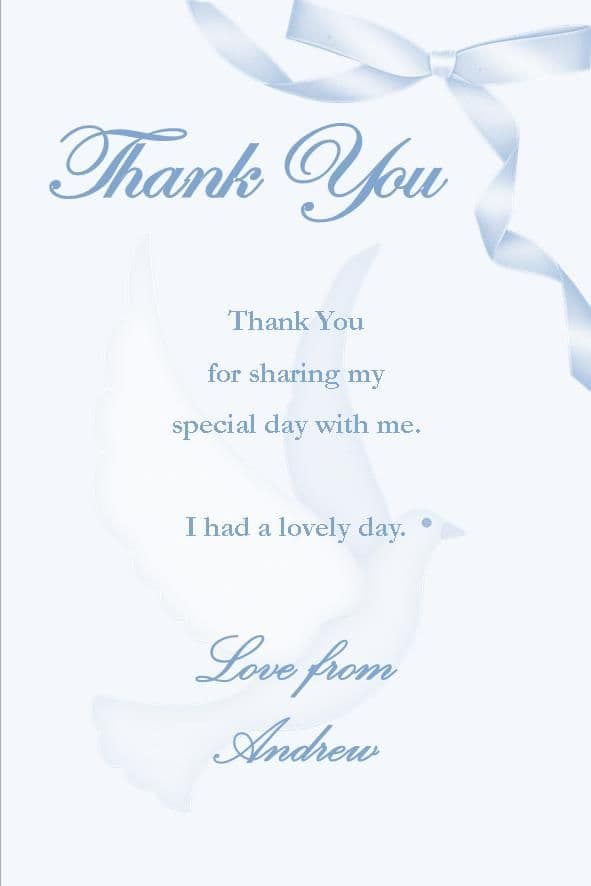 Confirmation Thank You Cards