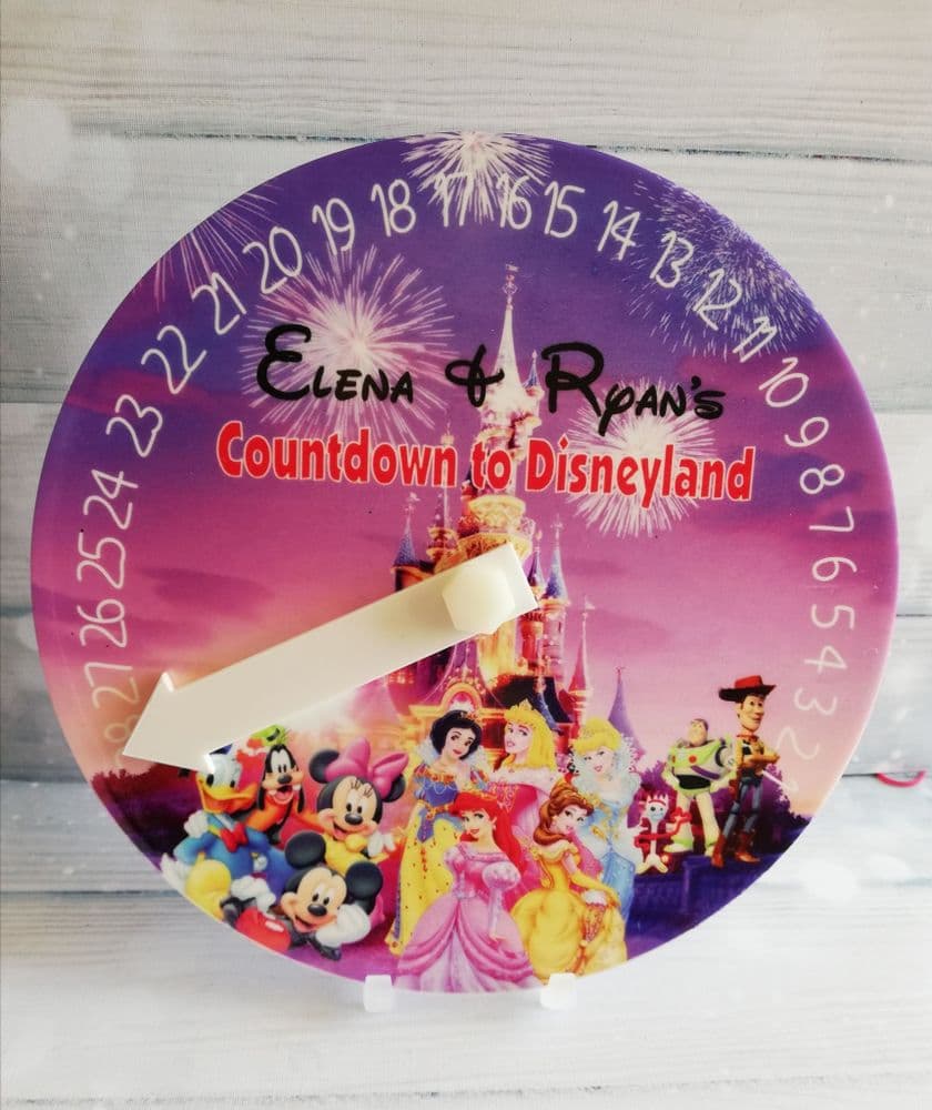 Personalised Countdown to Disneyland Clock