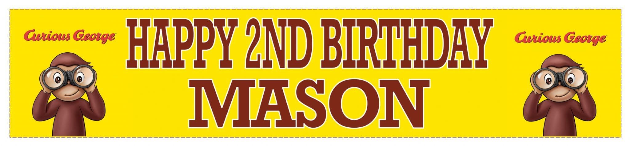 Personalised Curious George Banner