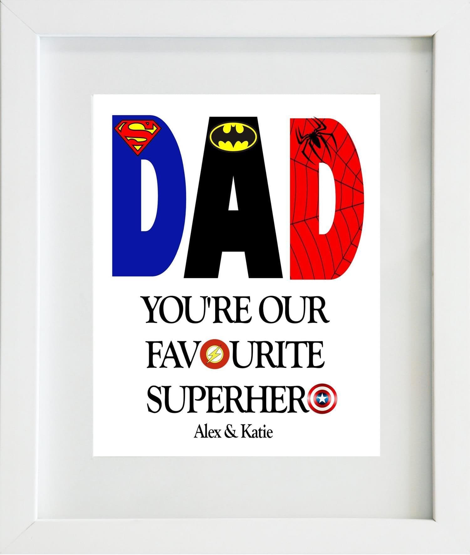 Personalised Dad Superhero Print