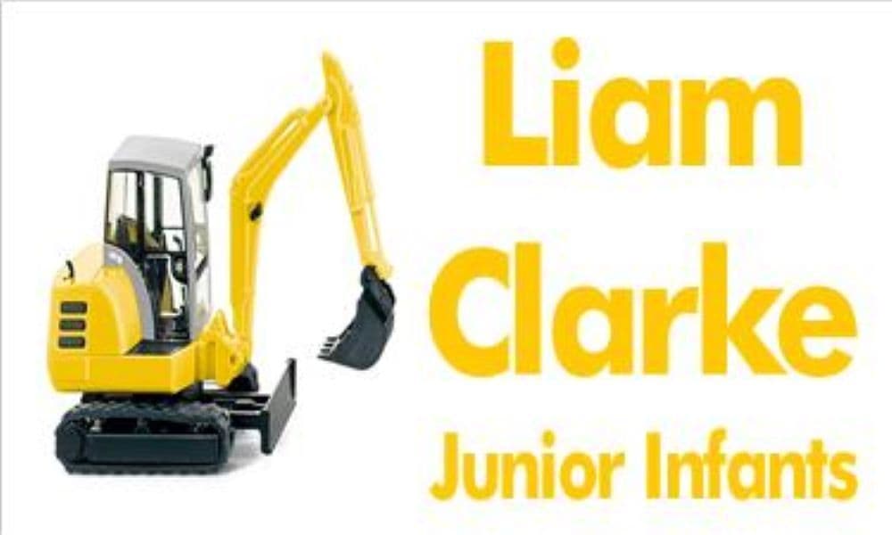 Personalised Digger School Book Stickers