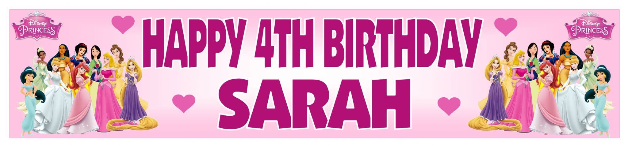Personalised Disney Princess Banner