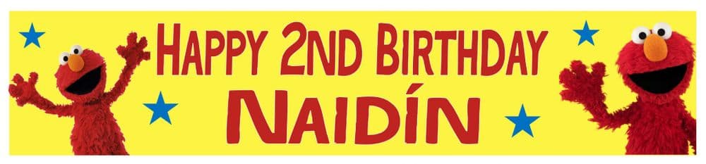 Personalised Elmo Banner