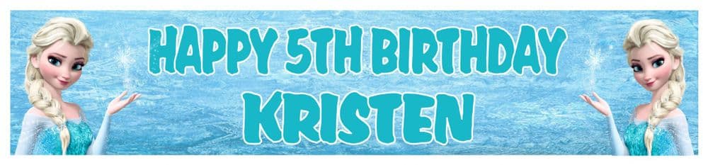 Personalised Elsa Banner