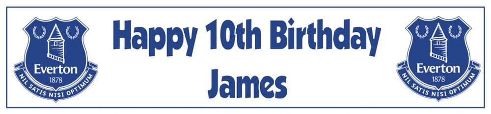 Personalised Everton Banner