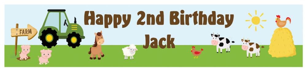 Personalised Farm Theme Banner