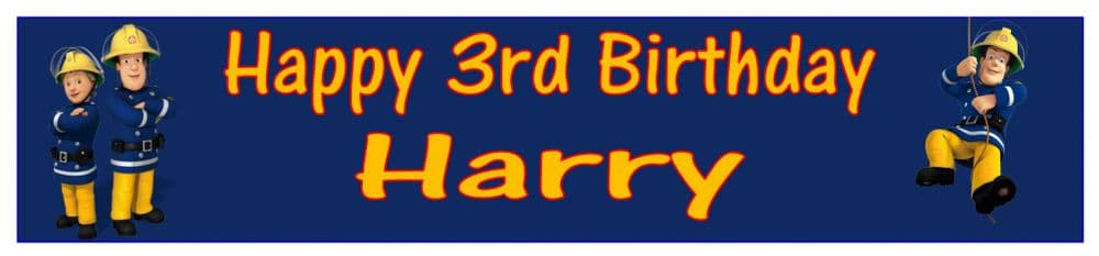 Personalised Fireman Sam Banner