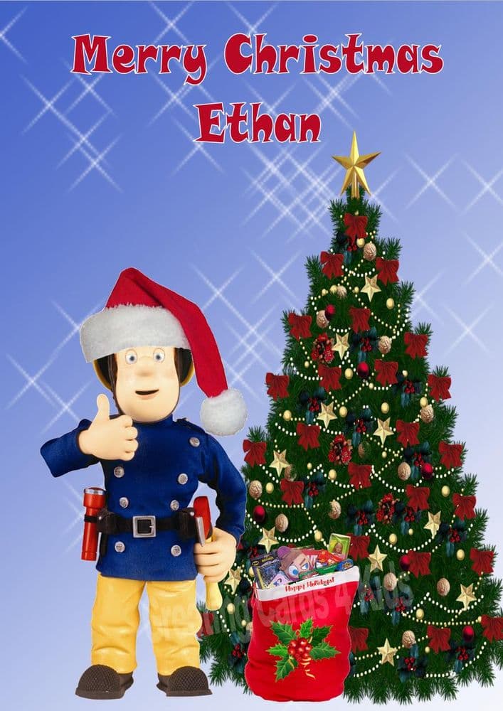 Personalised Fireman Sam Christmas Card 2