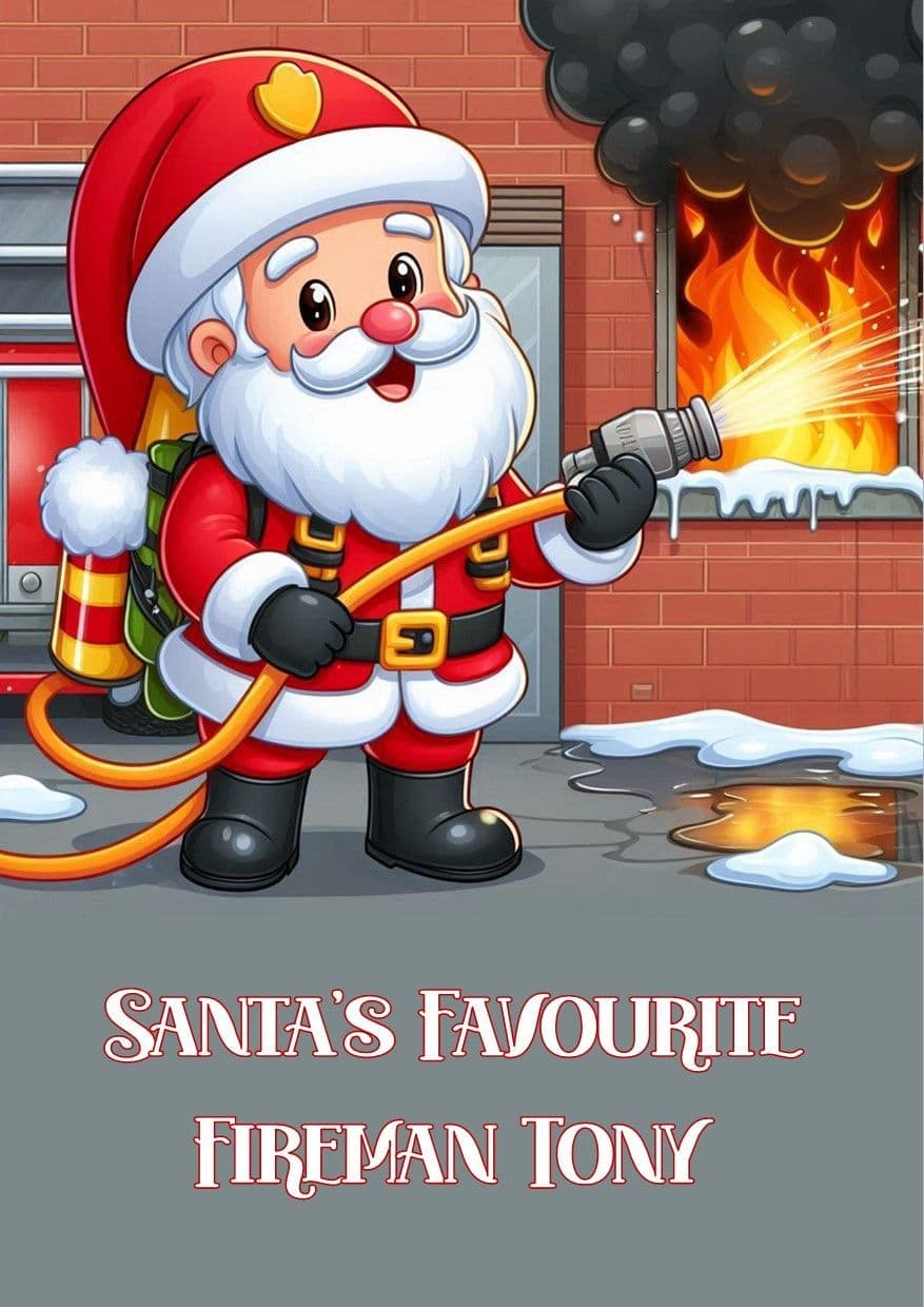 Christmas Cartoon Fireman