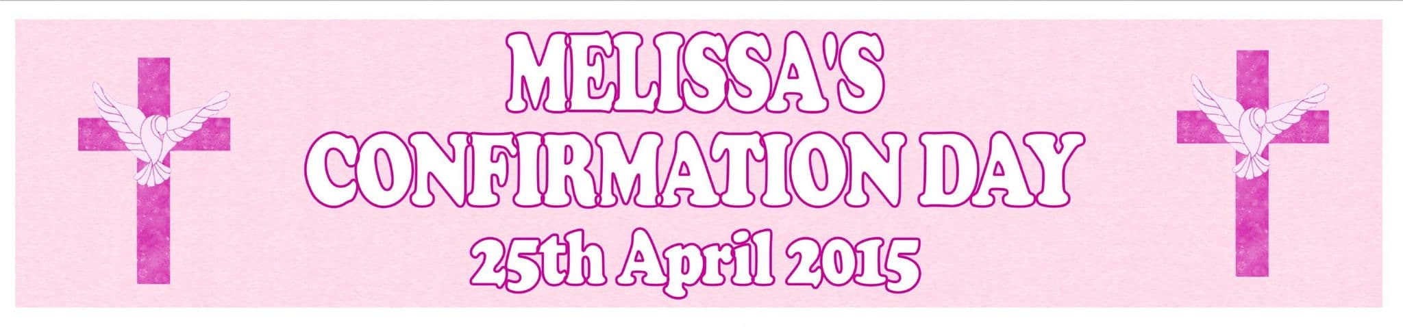 Personalised Girl Confirmation Banner Design 1