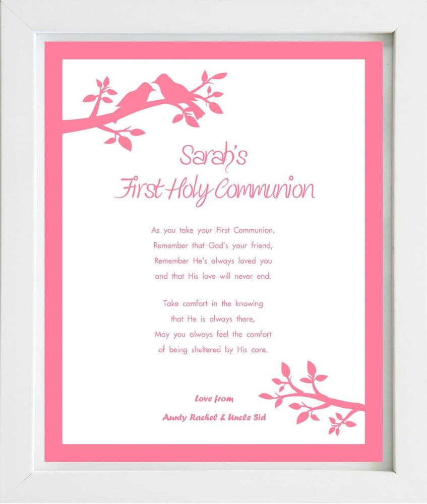 Personalised Girls First Holy Communion Print Design 2