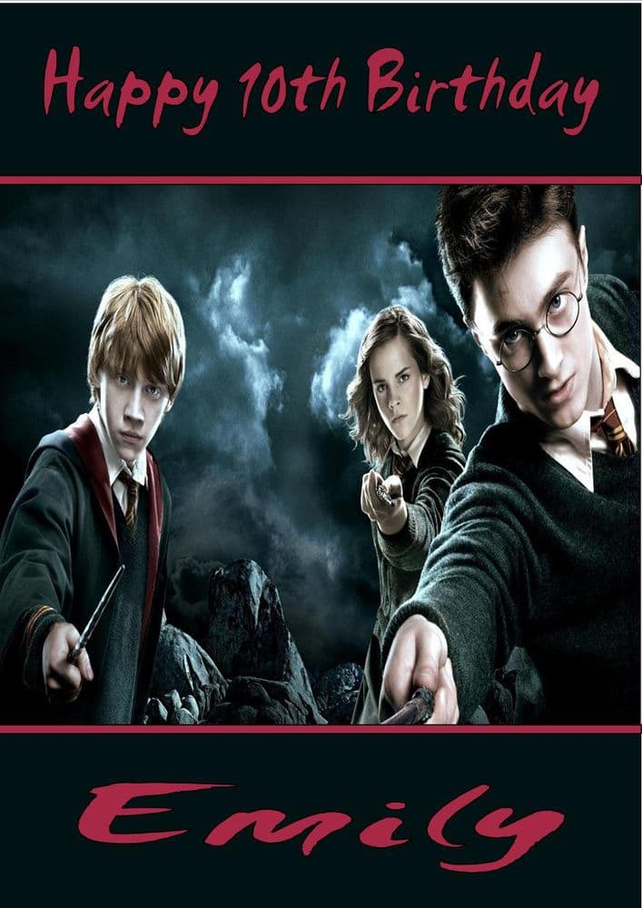 Personalised Harry Potter Birthday Card