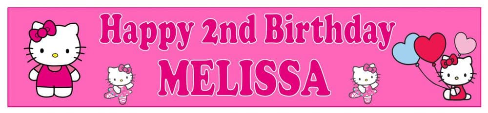 Personalised Hello Kitty Banner