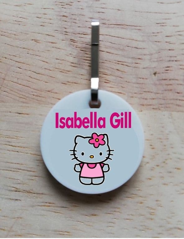 Personalised Hello Kitty Jacket Zipper Pull