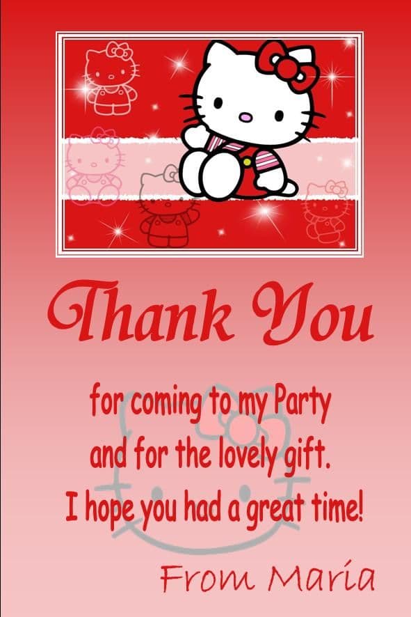 Hello Kitty Thank You Cards 10 Pcs Thank You Card | Happy Mail