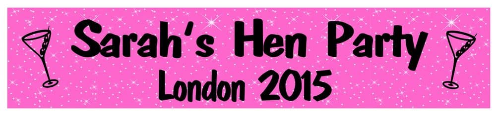 Personalised Hen Party Banner Design 1
