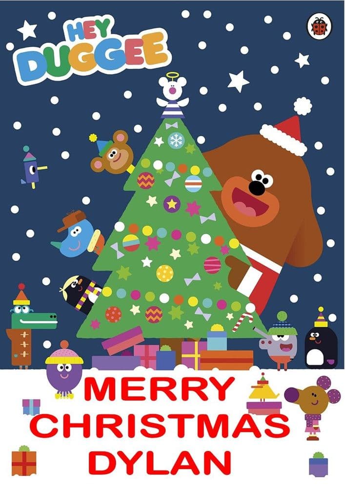 Personalised Hey Duggee Christmas Card
