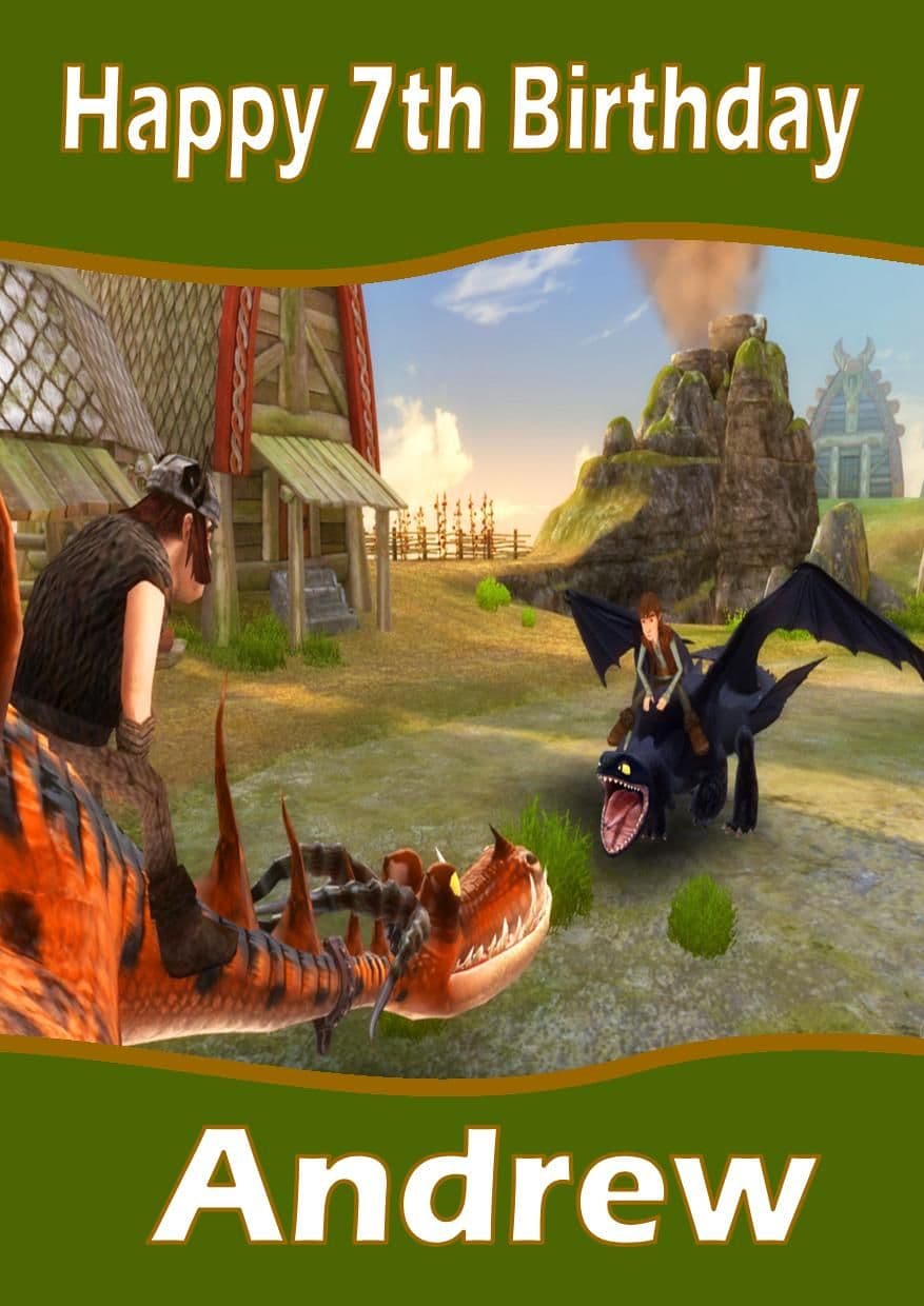 Personalised How to Train Your Dragon Birthday Card