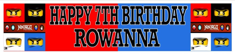 Personalised Lego Ninjago Banner Design 2