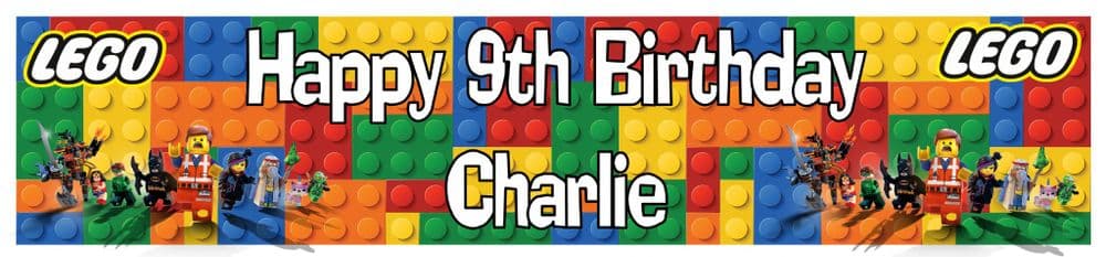 Personalised Lego Themed Banner
