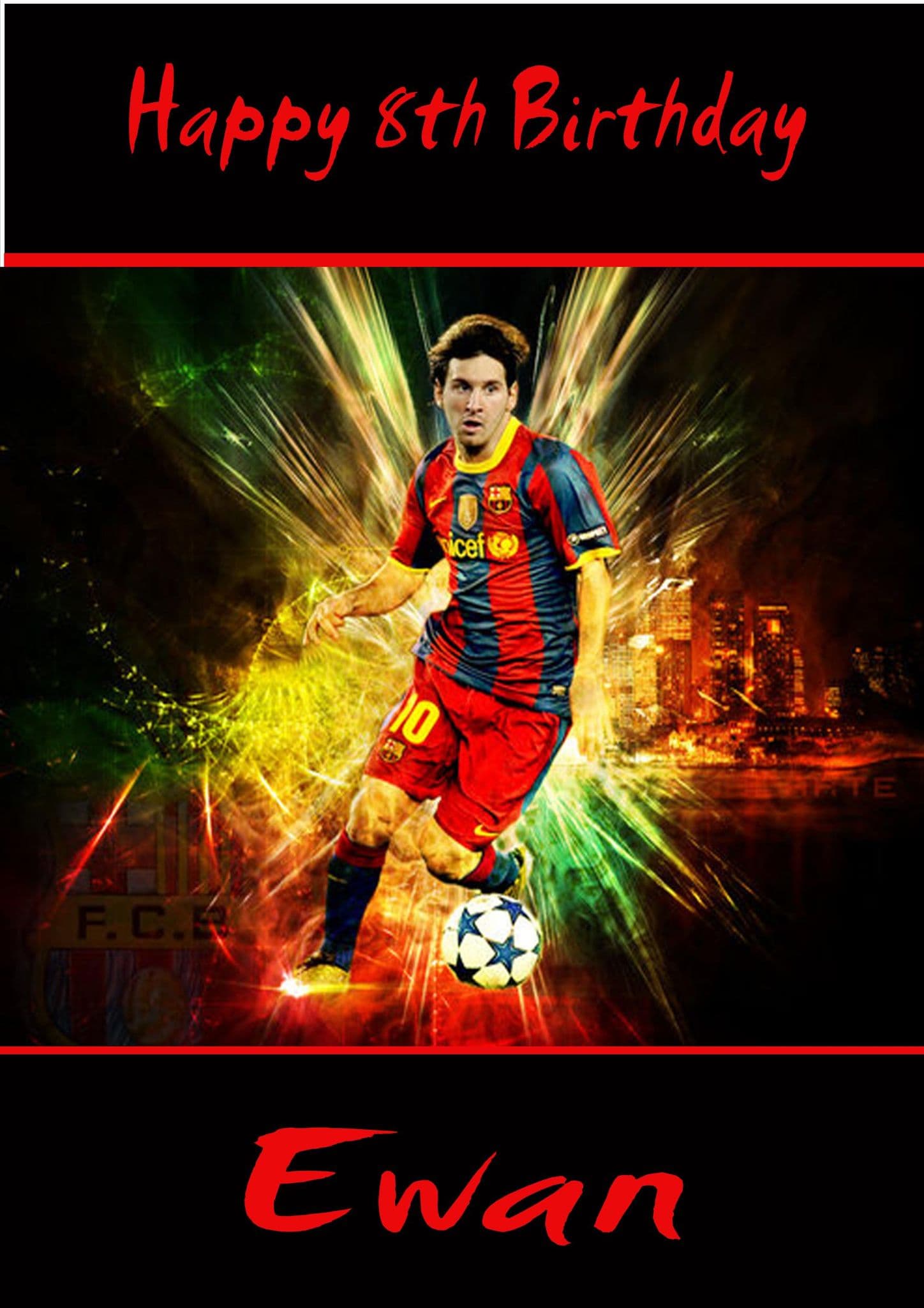 Messi You Happy Birthday Wishes Messi Birthday Card Digital Download