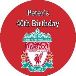 Personalised Liverpool Cake Topper