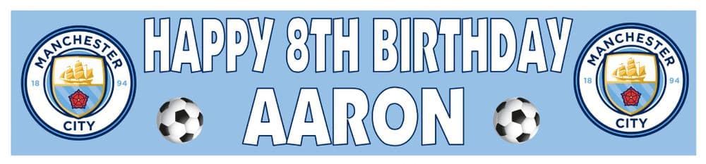 Personalised Manchester City Banner