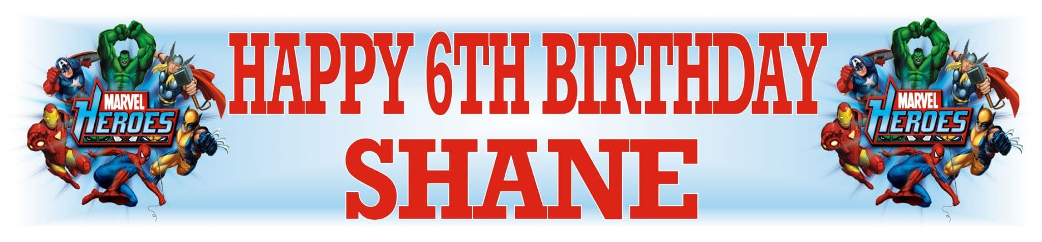 Personalised Marvel Heroes Banner