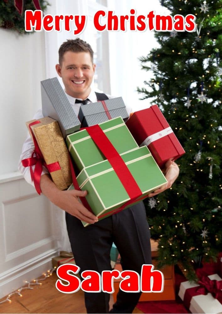 Personalised Michael Bublé Christmas Card