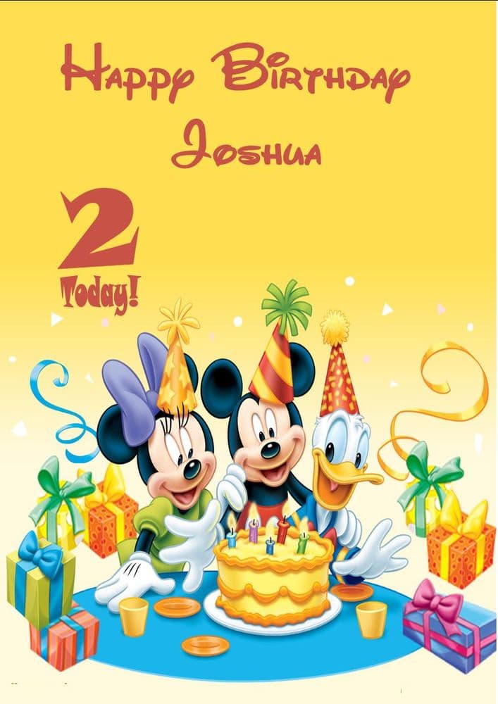 Mickey Mouse Birthday Cake Happy Birthday Donald