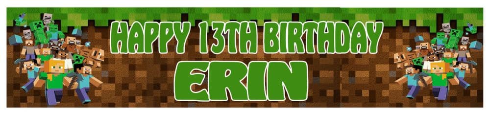 Personalised Minecraft Banner