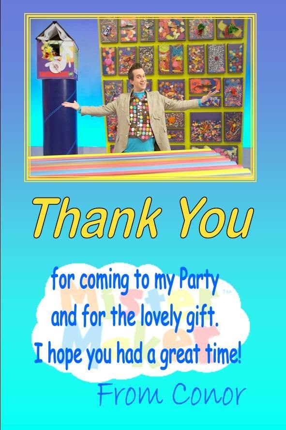 Personalised Mister Maker Thank You Cards