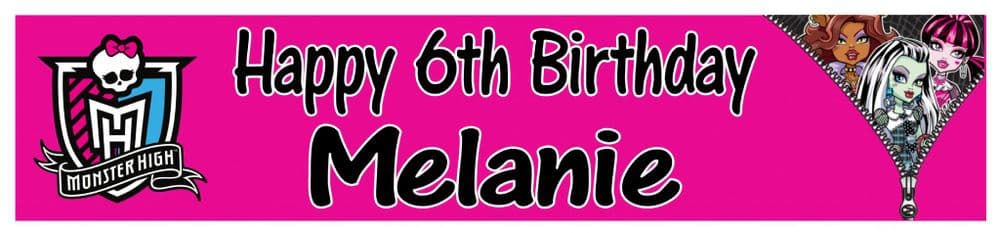 Personalised Monster High Banner