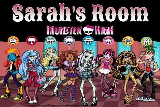 Personalised Monster High Door Plaque