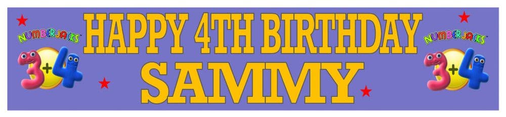 Personalised Numberjacks Banner