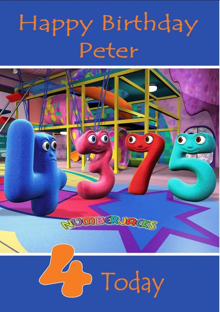 Personalised Number Jacks Birthday Card