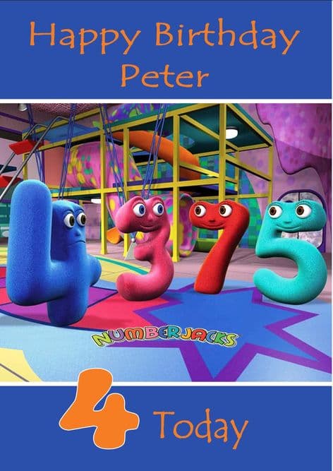 Personalised Number Jacks Birthday Card